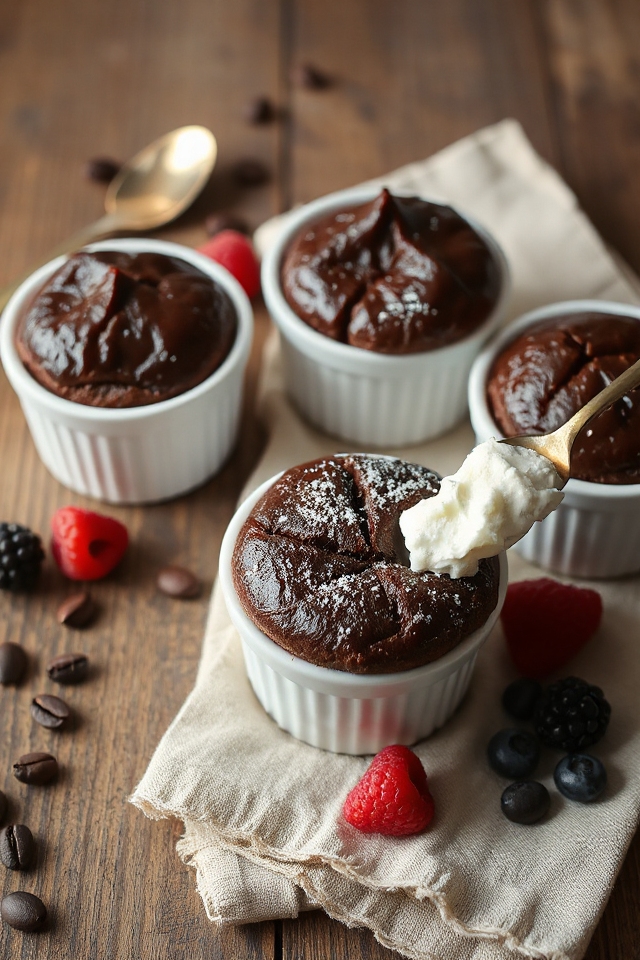 Chocolate-Espresso Mini Souffles Recipe - makemyespresso.com