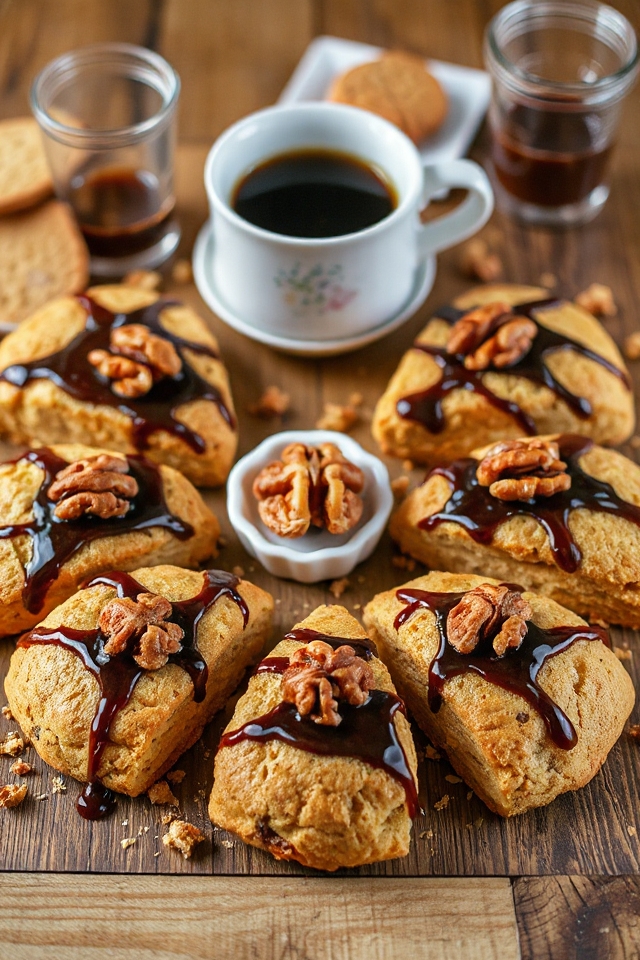 Gingersnap Scones With Espresso Glaze Recipe - makemyespresso.com